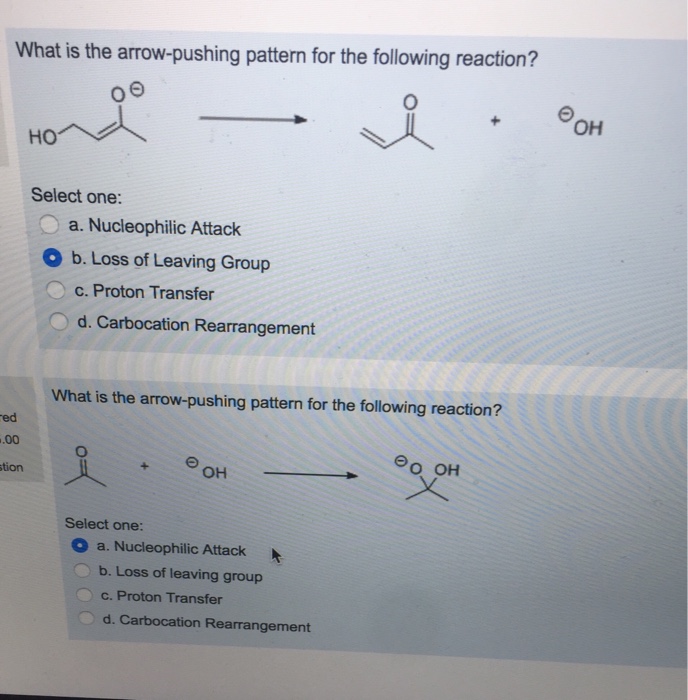 Solved What is the arrow-pushing pattern for the following | Chegg.com