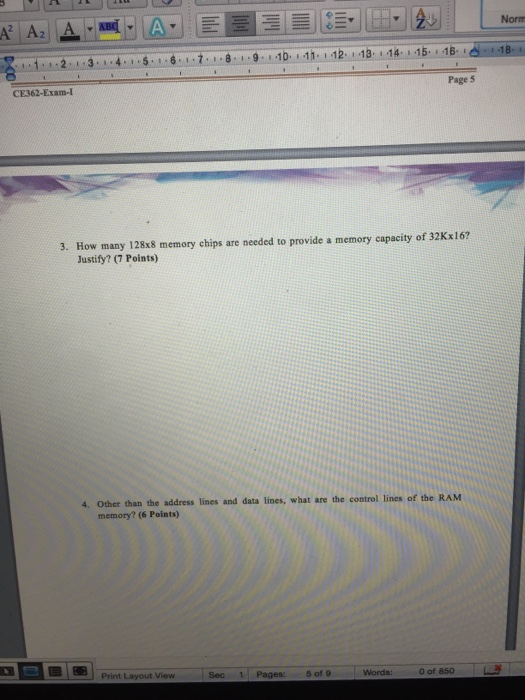 Solved How many 128 times 8 memory chips are needed to | Chegg.com