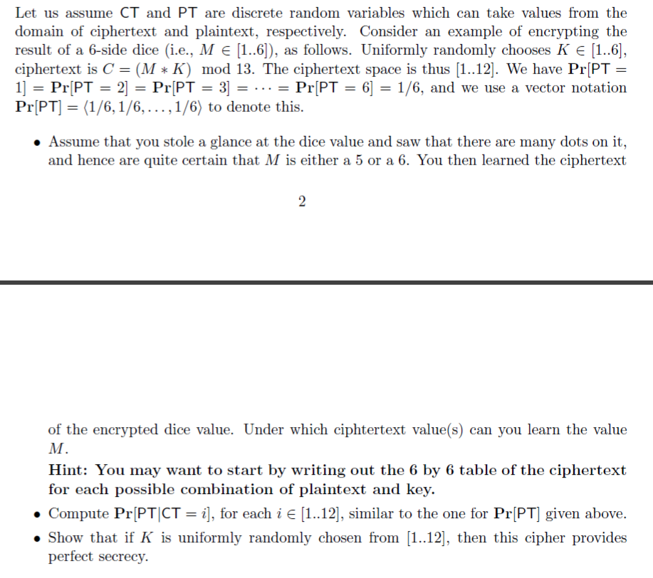 Solved Let us assume CT and PT are discrete random variables | Chegg.com