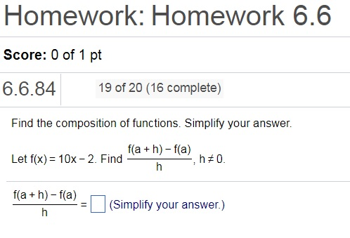 Solved Find the composition of functions. Simplify your | Chegg.com