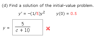 Solved Find a solution of the initial-value problem. y' = | Chegg.com