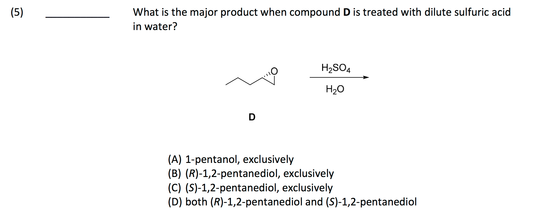 Solved what is the major compound when compound D is treated | Chegg.com