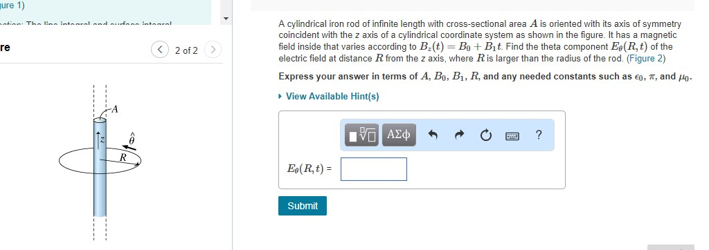 Solved ure 1) A cylindrical iron rod of infinite length with | Chegg.com
