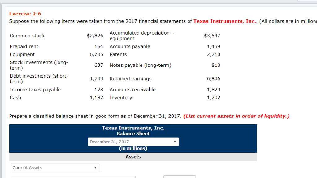 Solved Exercise 2-6 Suppose the following items were taken | Chegg.com