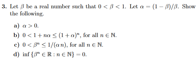 Solved Let beta be a real number such that 0