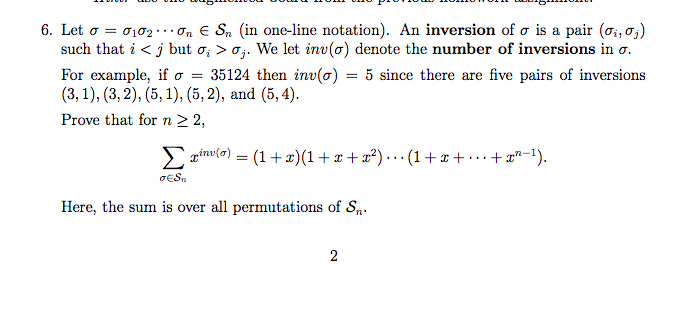 Solved 6. Let ?-???2 On E Sn (in one-line notation). An | Chegg.com