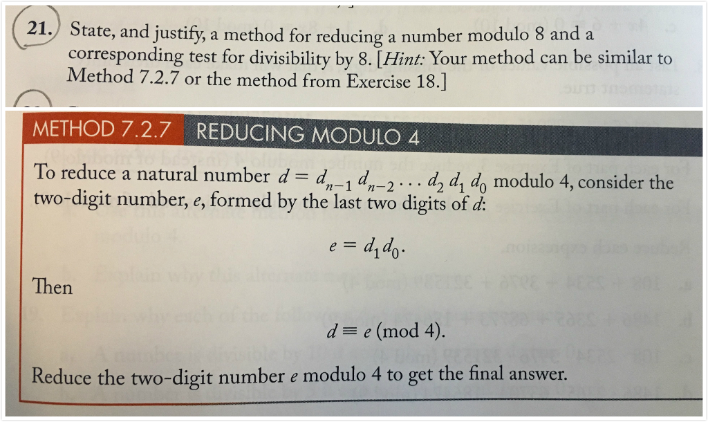 Solved State, and justify, a method for reducing a number | Chegg.com