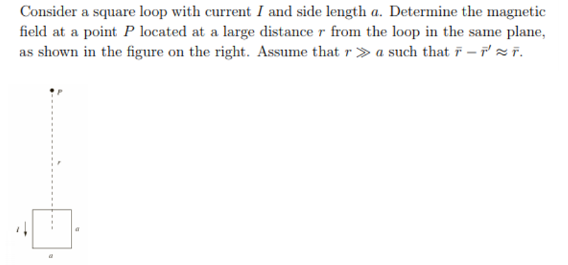 Solved Consider a square loop with current I and side length | Chegg.com