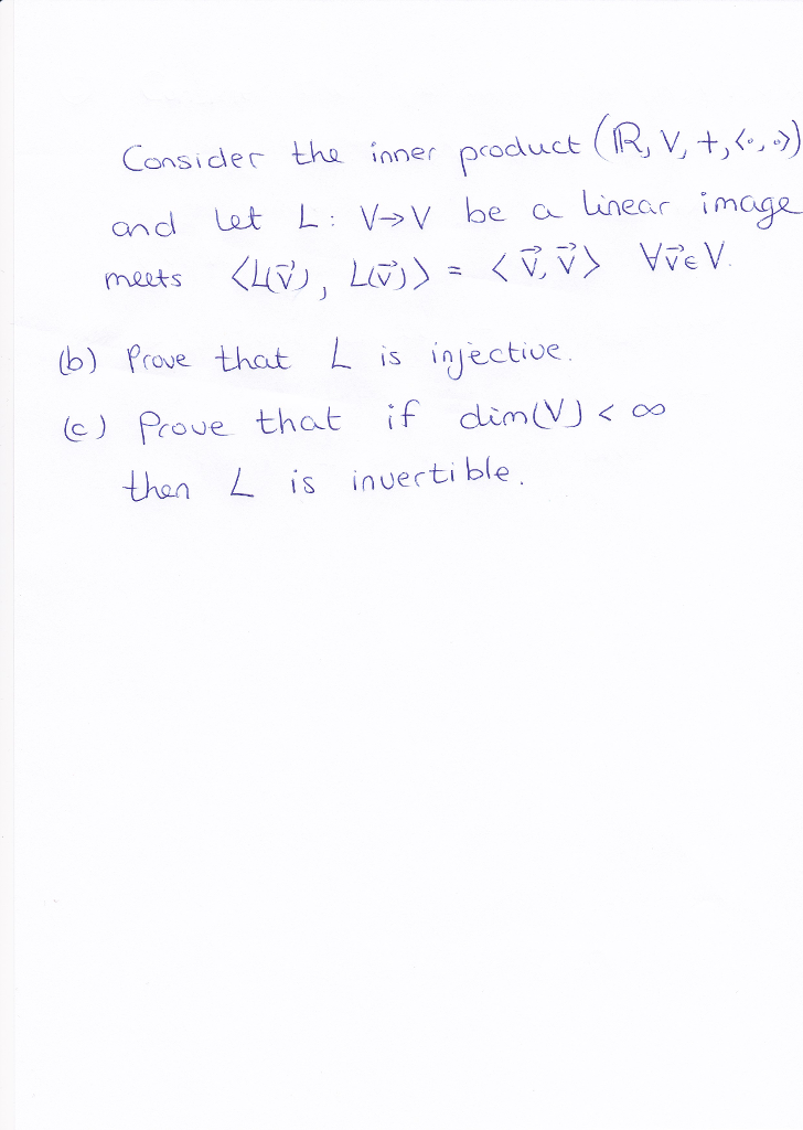 Solved Consider the inner product and (R, V,