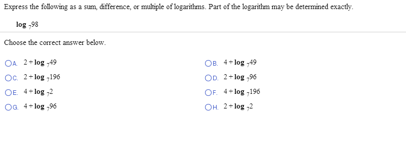 Solved Express the following as a sum, difference, or | Chegg.com