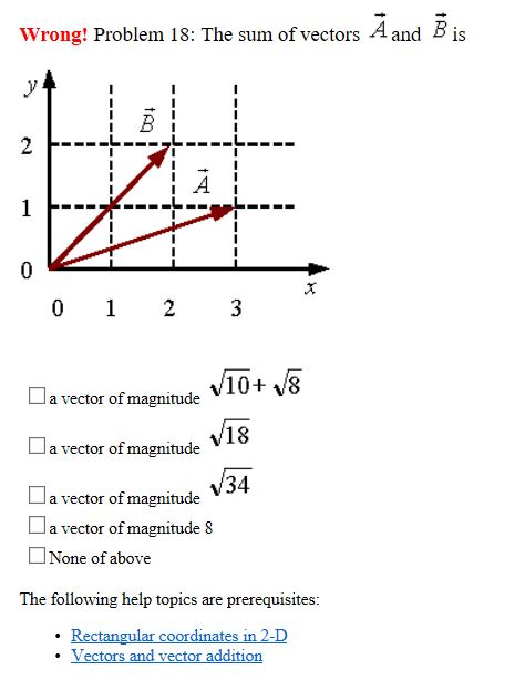 Solved The sum of vectors A vector and B vector is a vector | Chegg.com