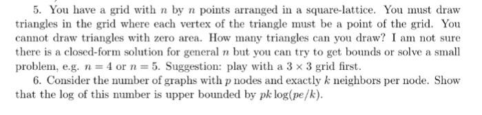 Solved You have a grid with n by n points arranged in a | Chegg.com