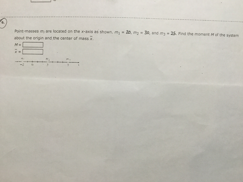 Solved 6. Point-masses mj are located on the x-axis as | Chegg.com