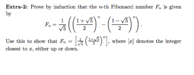 Solved Prove by induction that the n-th Fibonacci number F_n | Chegg.com
