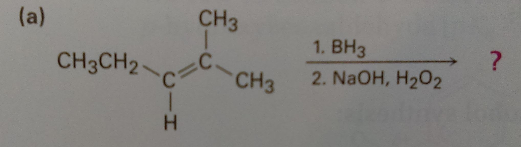 Solved CH3 1. BH3 CH3 2. NaOH, H202 | Chegg.com