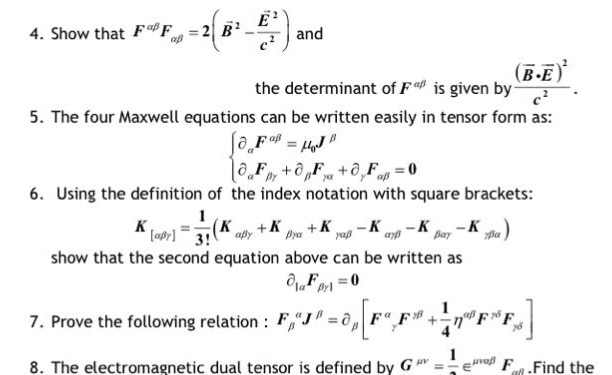 Solved Show that F^alpha beta F_alpha beta = 2(B^2 - | Chegg.com