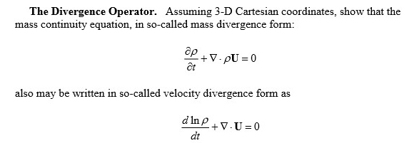 Solved The Divergence Operator. Assuming 3-D Cartesian | Chegg.com