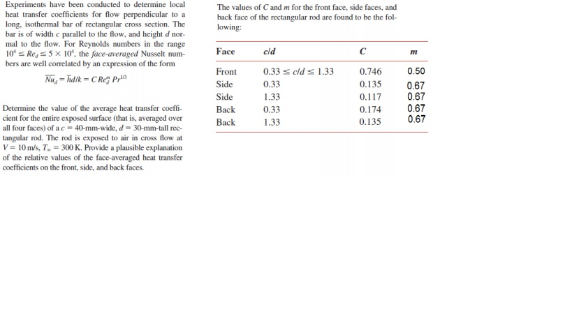 Solved Experiments have been conducted to determine local | Chegg.com