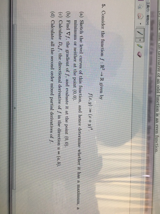 Solved Consider the function f: R^2 rightarrow R given by | Chegg.com