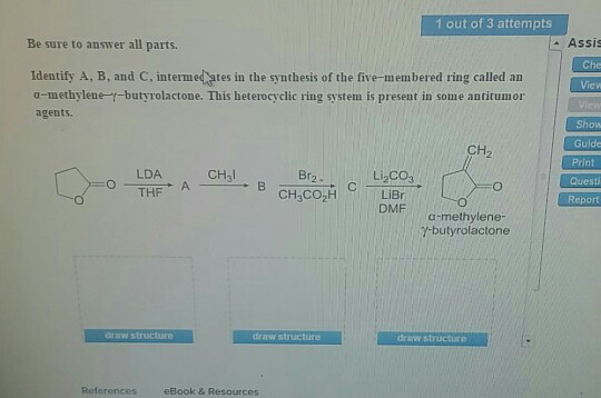 Solved identify a, b, and c intermediates in the synthesis | Chegg.com