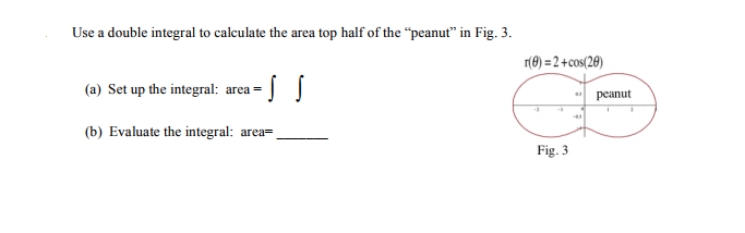 Solved Use a double integral to calculate the area top half | Chegg.com
