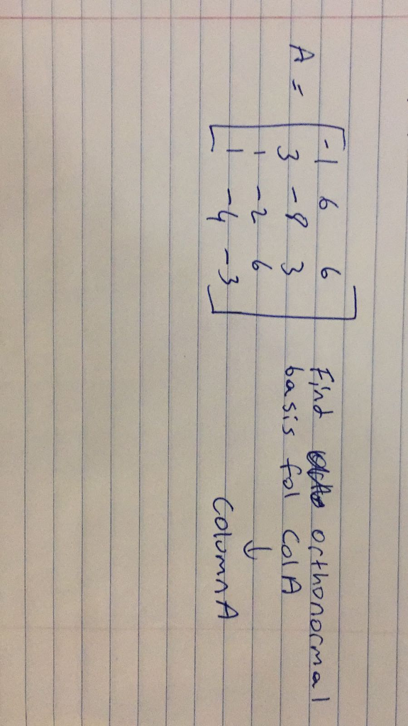 Solved 6 3 basis fol colA | Chegg.com
