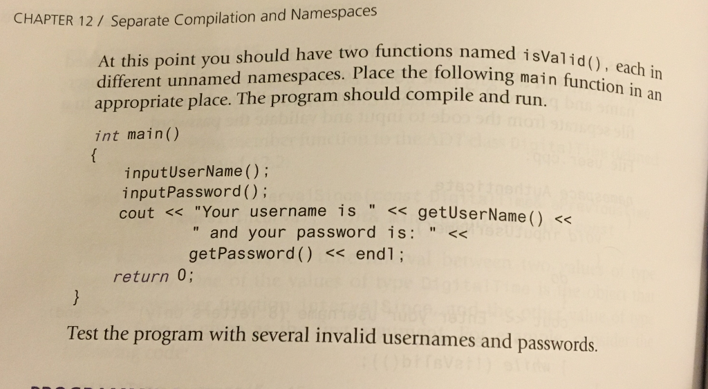 Solved Program explores how the unnamed namespace works. | Chegg.com