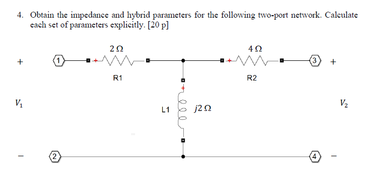 Solved Obtain the impedance and hybrid parameters for the | Chegg.com