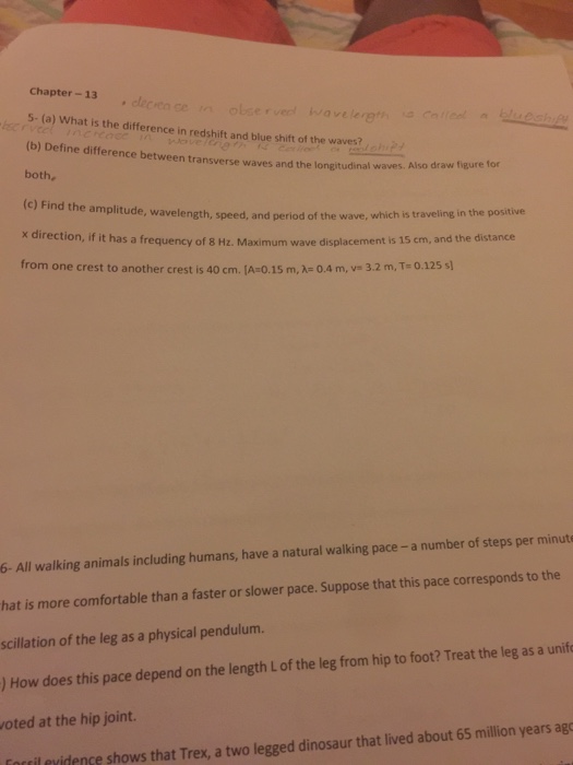 Solved What is the difference in redshift and blue shift of | Chegg.com