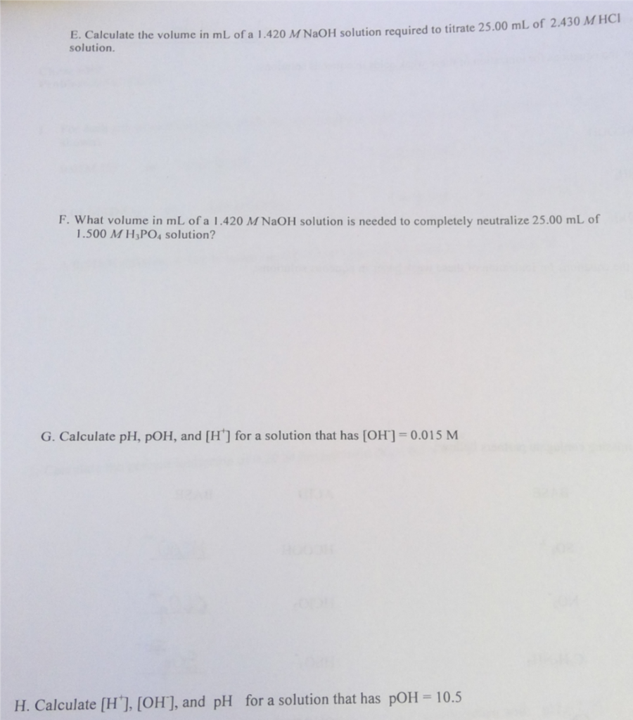 Solved culate the volume in mL of a 1.420 M NaOH solution | Chegg.com