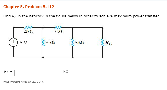 Solved Chapter 5, Problem 5.112 Find R in the network in the | Chegg.com