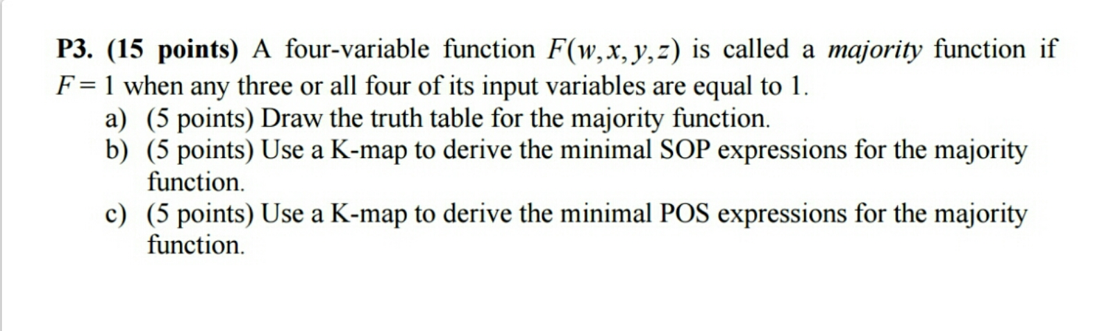Solved A four-variable function F(w, x, y, z) is called a | Chegg.com
