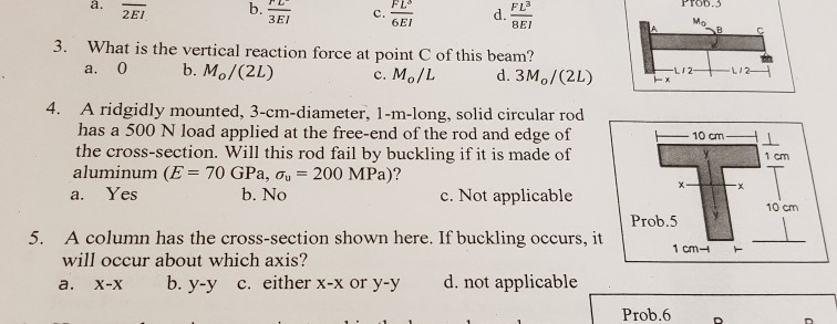 Solved What is the vertical reaction force at point C of | Chegg.com