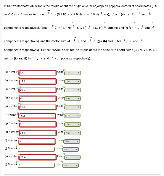 Solved In unit-vector notation, what is the torque about the | Chegg.com