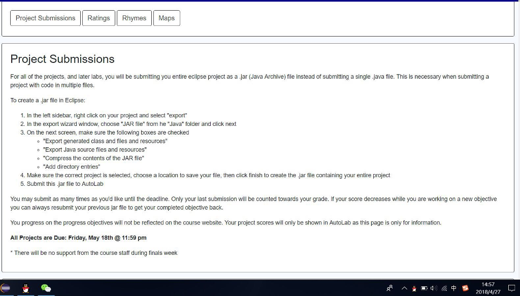 Project Submissions Ratings Rhymes Maps Project | Chegg.com