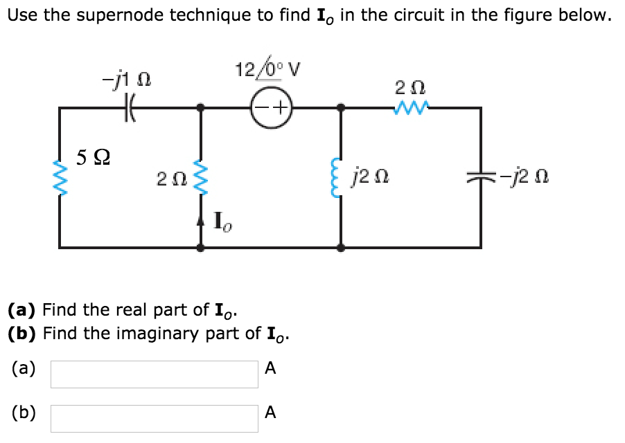 Solved Use the supernode technique to find Io in the circuit | Chegg.com