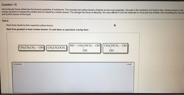 Solved Intermolecular forces determine the physical | Chegg.com