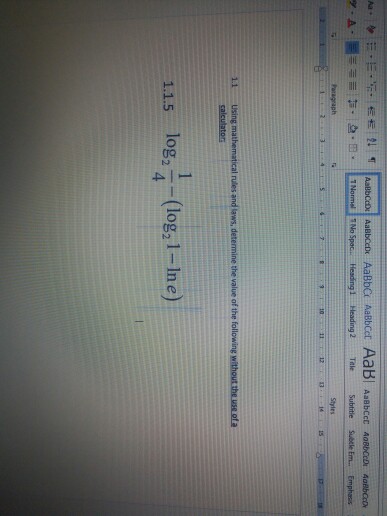 Solved Styles calculator log -(log, 1-1ne) 1.1.5 | Chegg.com