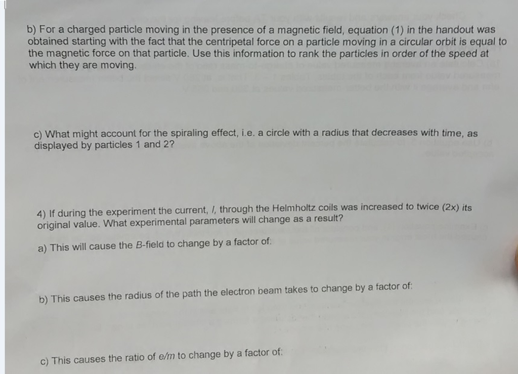Solved For a charged particle moving in the presence of a | Chegg.com