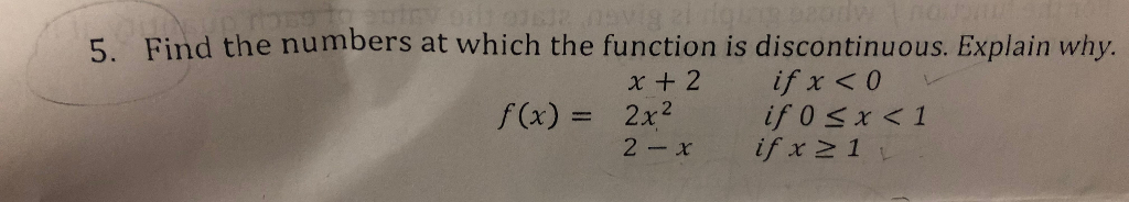 Solved S. Find the mumbers whichthe function is | Chegg.com