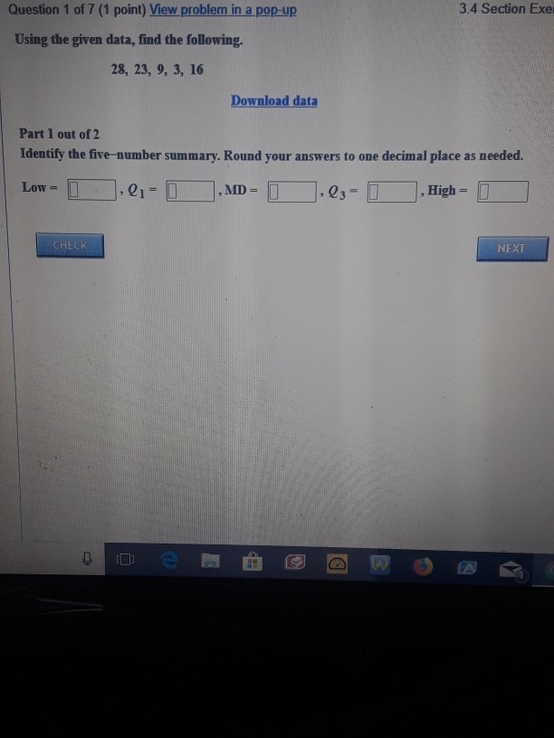 Solved 3.4 Section Exer Question 1 of 7 (1 point) View | Chegg.com