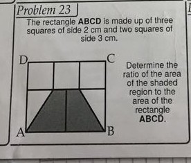 Solved Problem 23 The rectangle ABCD is made up of three | Chegg.com