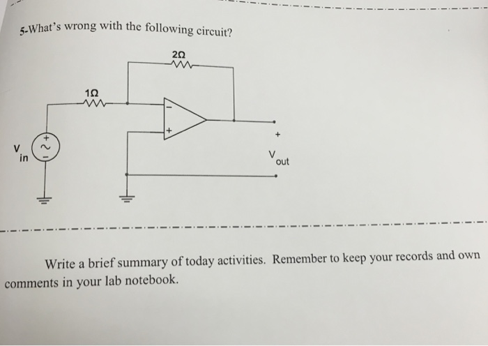 Solved What's wrong with the following circuit? Write a | Chegg.com