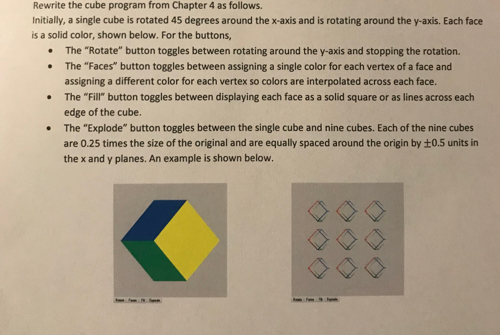 Rewrite the cube program from Chapter 4 as follows. | Chegg.com