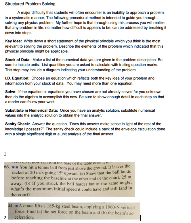 Solved Structured Problem Solving A major difficulty that | Chegg.com