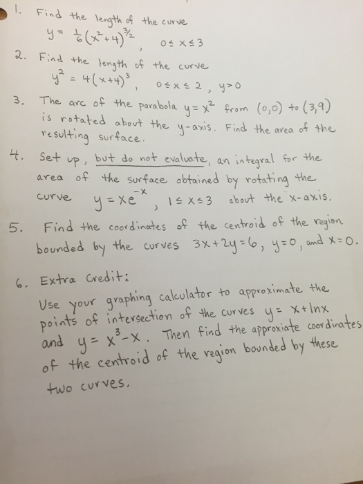 Solved 1. Find the length of the curve y=1/6(x^2+4)^3/2, | Chegg.com