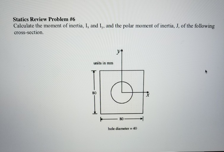 Solved Statics Review Problem #6 Calculate the moment of | Chegg.com