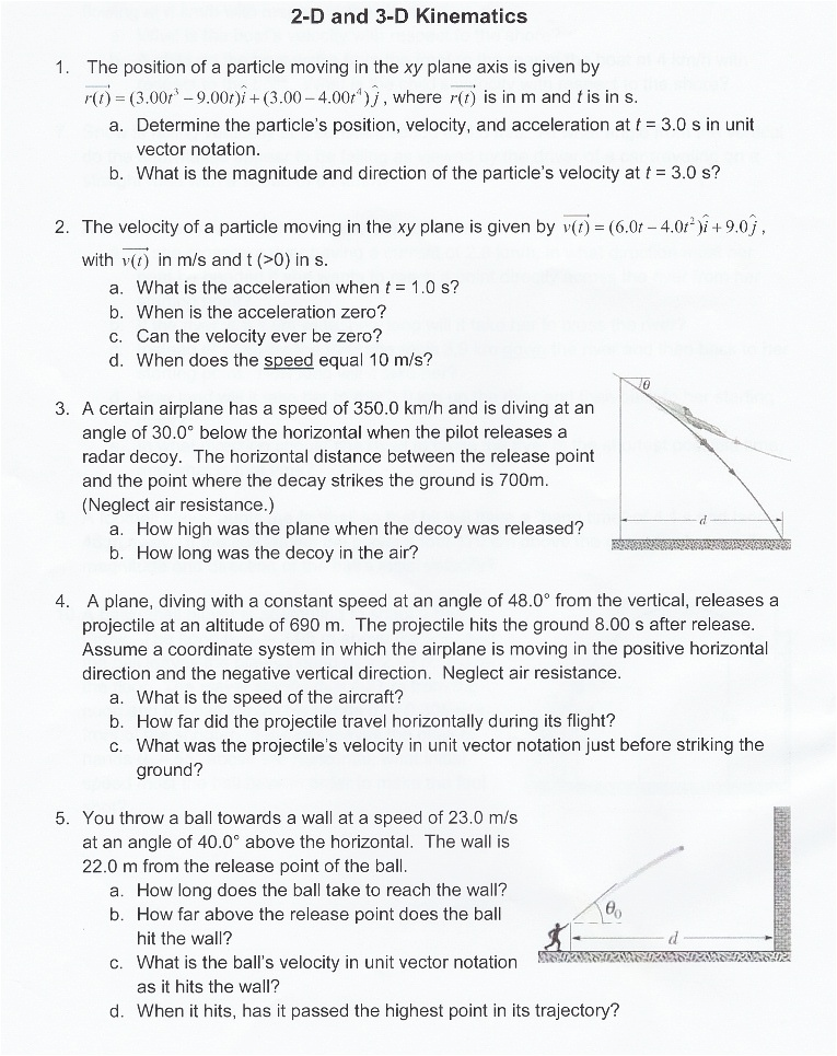 (Solved) - The Position Of A Particle Moving In The Xy Plane Axis Is Given By... (1 Answer ...