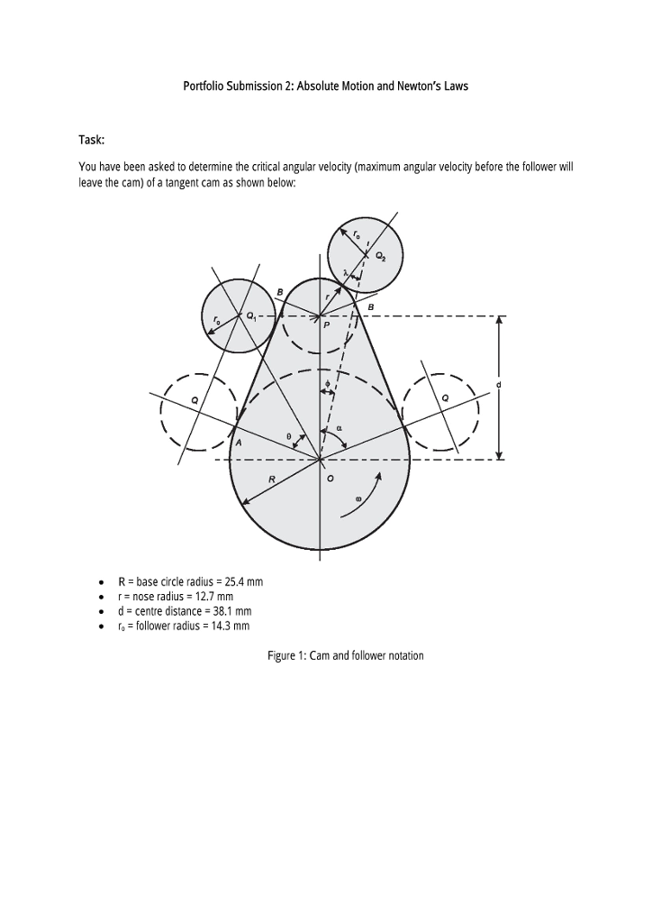 Portfolio Workshop 2: Absolute Motion and | Chegg.com
