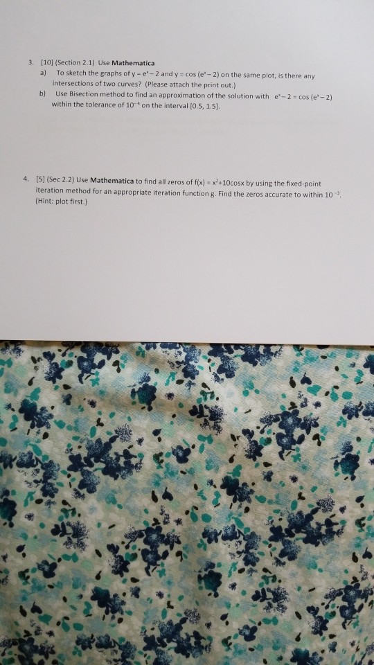 Solved 3 10 Section 21 Use Mathematica A To Sketch 